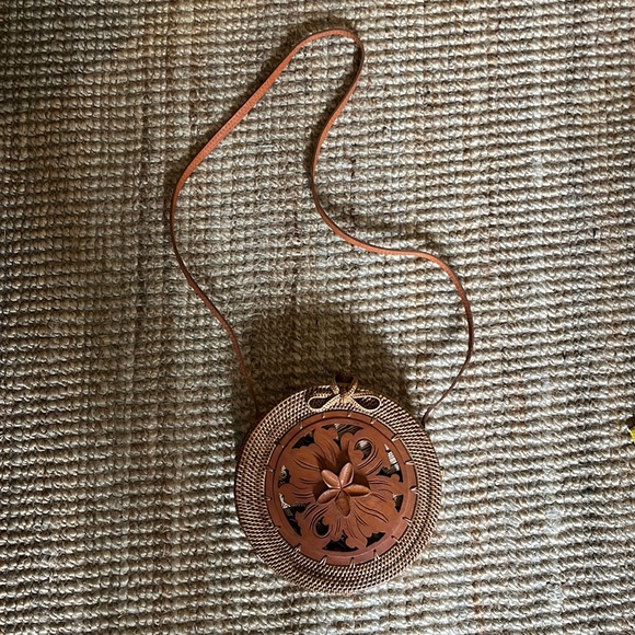 Bags | Rattan Woven Wicker Crossbody Bag | Poshmark